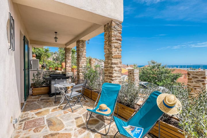 "L'olivier" - Vue Mer - Climatisé - Tout à Pieds - Le Lavandou