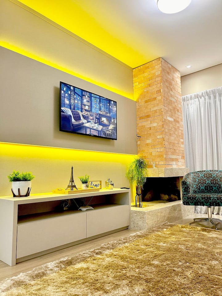 Apto Encantador Com Lareira, Piscina E Jacuzzi - Canela