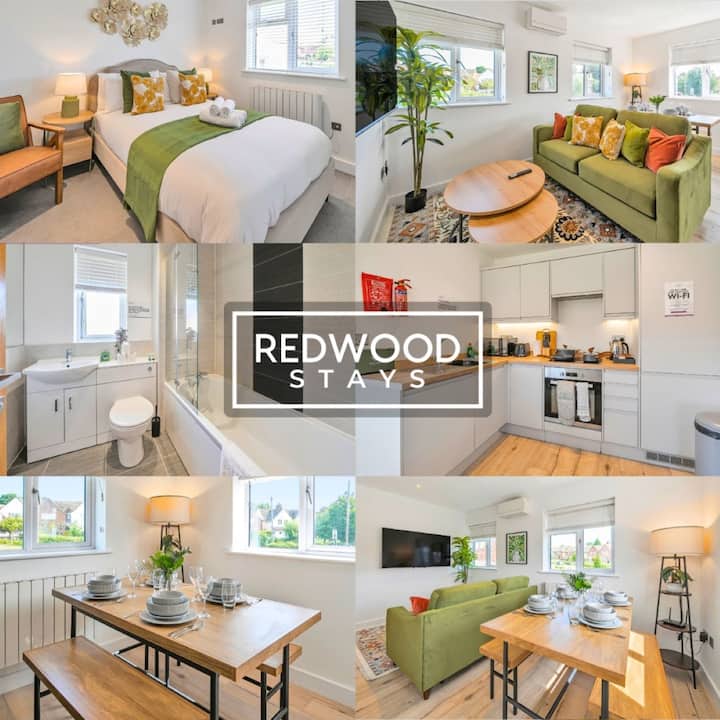 Modern 1 Bed 1 Bath Town Center Apt, Free Parking - Basingstoke
