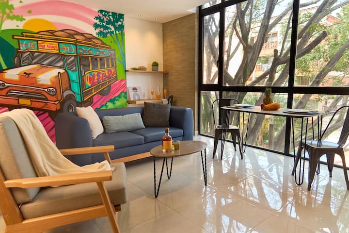 Rosa Negra Retreat | Cozy Stadio Aparta-suite - 메데인