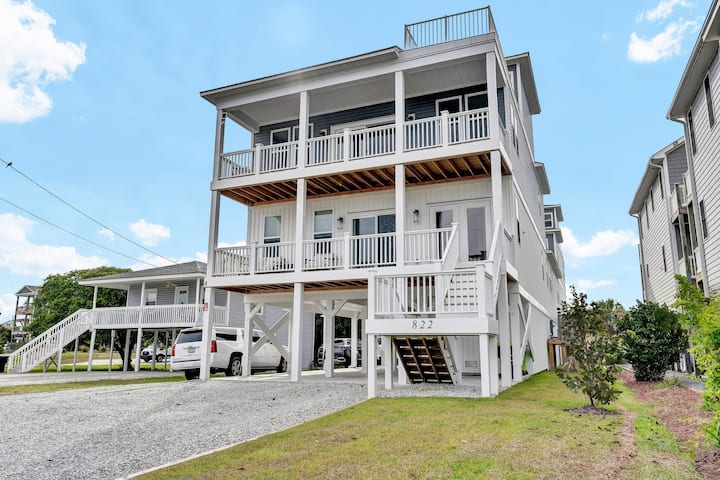 Walk To Beach | Pool | Ocean View | Parking | - Topsail Beach, NC