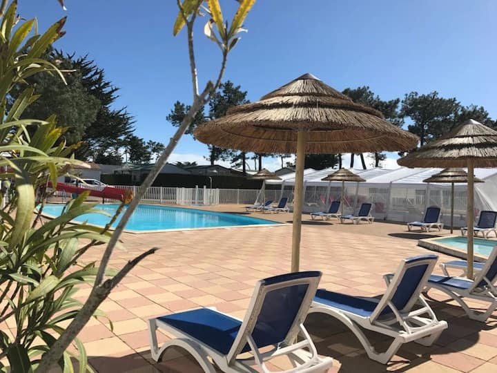 Zecamping 4* Mobil Home 24m² Piscine - La Faute-sur-Mer