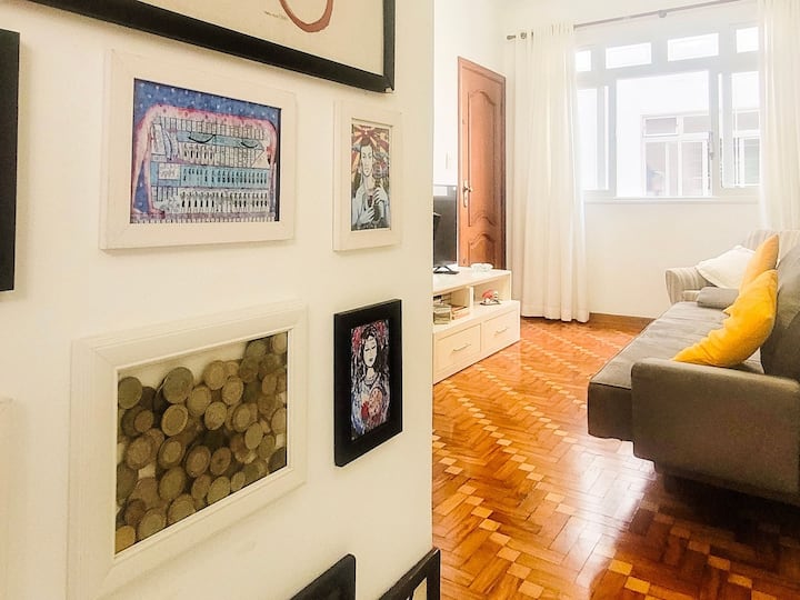 Lindo Ap No Centro I Ar/c I Wifi I Estacionamento - São Vicente