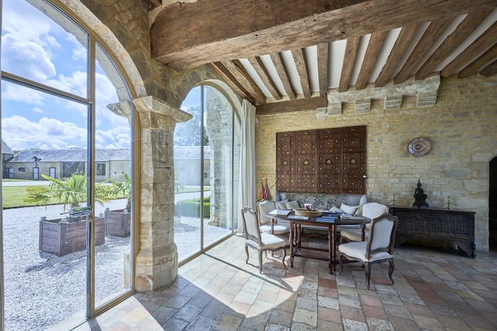 Chambre Fleurie 1er éTage Escalier Médiéval - Colleville-sur-Mer