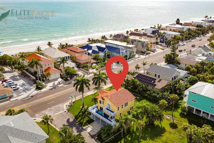 Luxury 4br Beach House On The Sand - Madeira Beach, FL