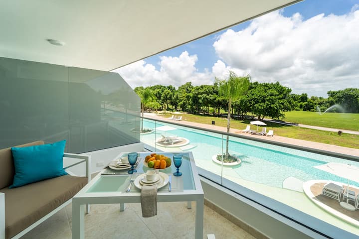 Airbn Be Cozy. Pool & Golf View @ Cana Rock - Punta Cana