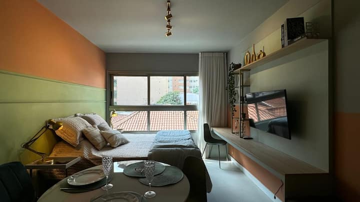 Studio Novo Cama Queen Próx. Metrô Paraiso Ivm34 - Paraíso