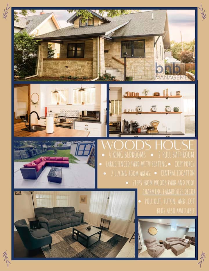 Charming Home | 4 King Beds | Centrally Located - Lincoln, NE