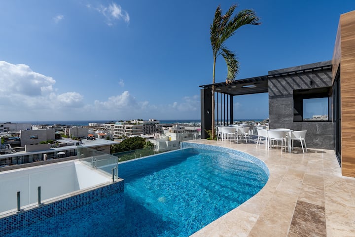 Rooftop Pool Apartment Near Playa Del Carmen - Playa del Carmen