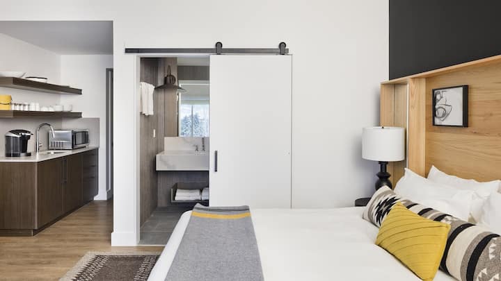 King + Queen Sofa, Gravity Haus, Outdoor Pool - Jackson Hole, Wyoming