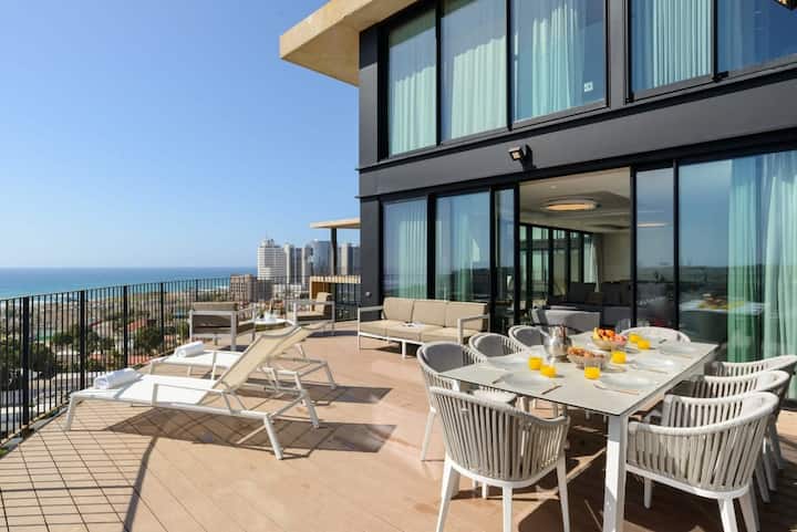 Luxurious 5br Penthouse With Sea View By Holyguest - Tel Aviv-Jaffa