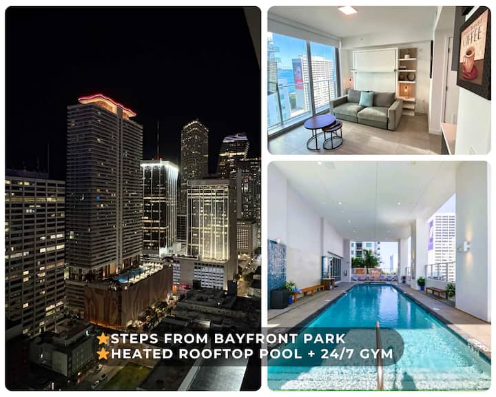Skyline Studio Near Kaseya & Bayside | Pool, Gym - Miami, FL