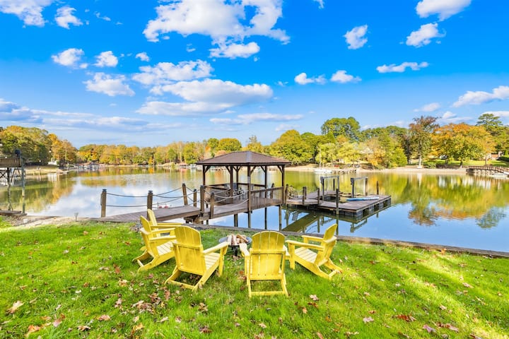 Game Room, Covered Dock, Kayaks, Firepit, 2 Kings - Denver, NC