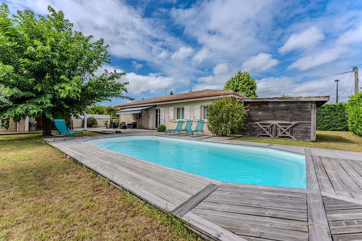 La Bohème Du Lac - Maison Climatisée Avec Piscine - Sanguinet