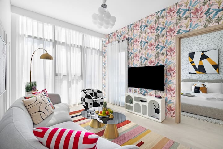 Aesthetic 1br Apt With City View - Dubai