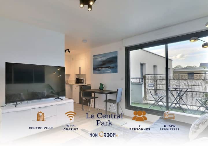 Central Park - Studio Parking Balcon Arrivée 24/24 - Troyes