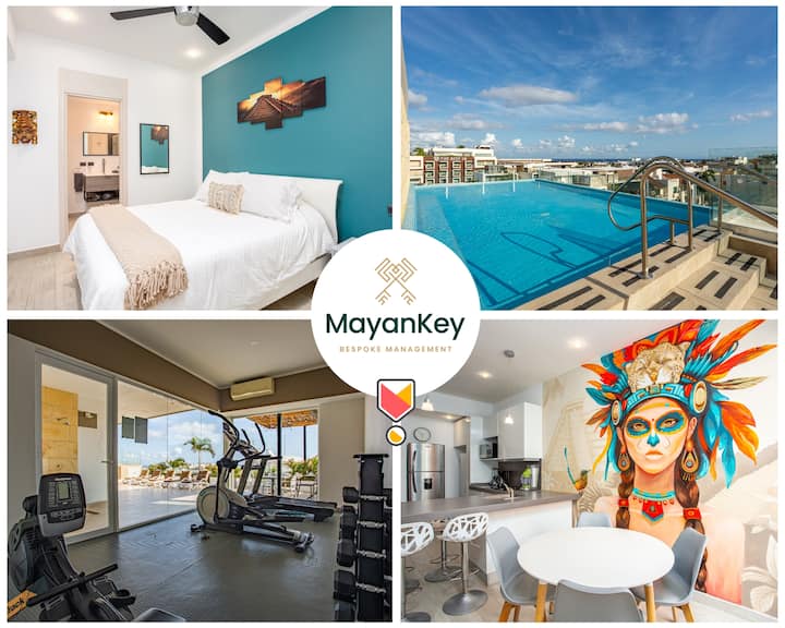 Downtown 5th Ave 2 Br Condo With Pool & Gym - Cozumel