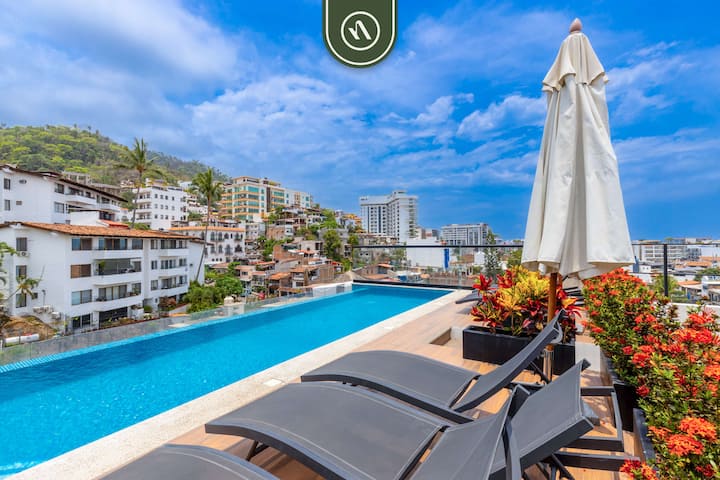 2 Br Condo In Romantic Zone - Pool - Terrace - Puerto Vallarta