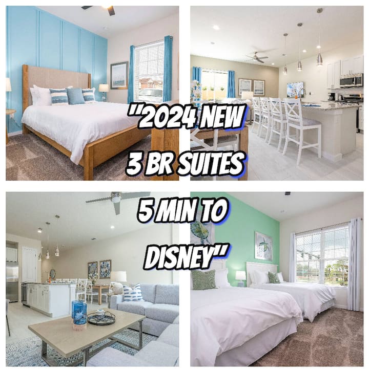 2024 Beautiful Coastal Villa 3 Suites Near Disney - セレブレーション, FL