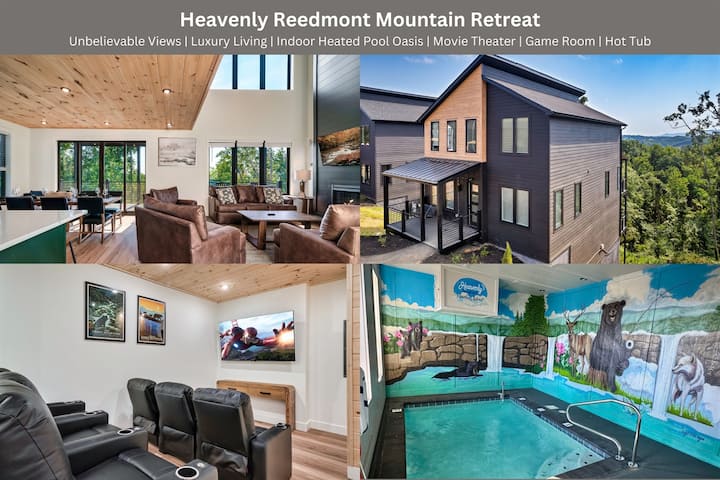 New Heated Pool & Theater Luxury Getaway|mtn Views - Sevierville