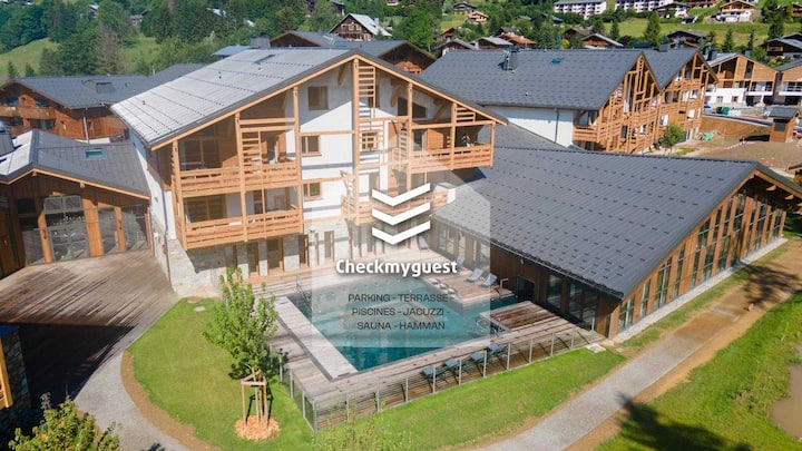 Appartement 2 Chambres Terrasse, Piscine, Parking - Megève
