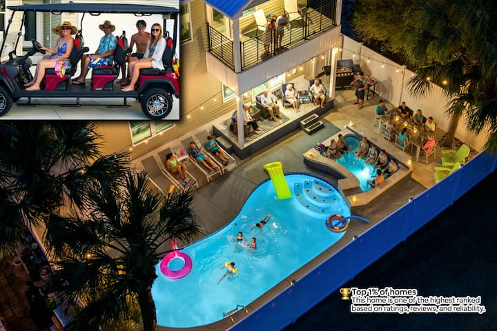 Sleeps26, Salt Spa/pool, Beach@2min Walk, Golfcart - Destin, FL