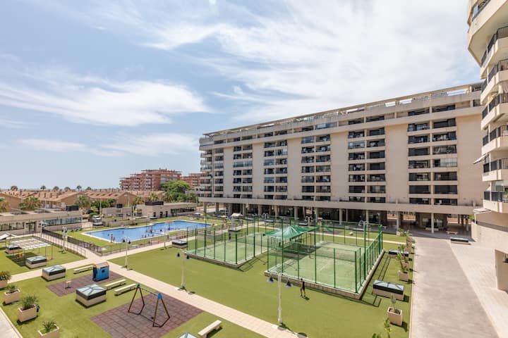 Patacona Palm Beach Ii. Wifi + Pool + Pk + Playgro - Alboraya