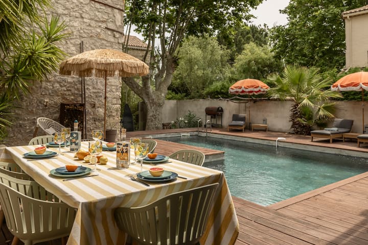 Magnifique Maison Au Bord Du Canal - Piscine - Narbonne