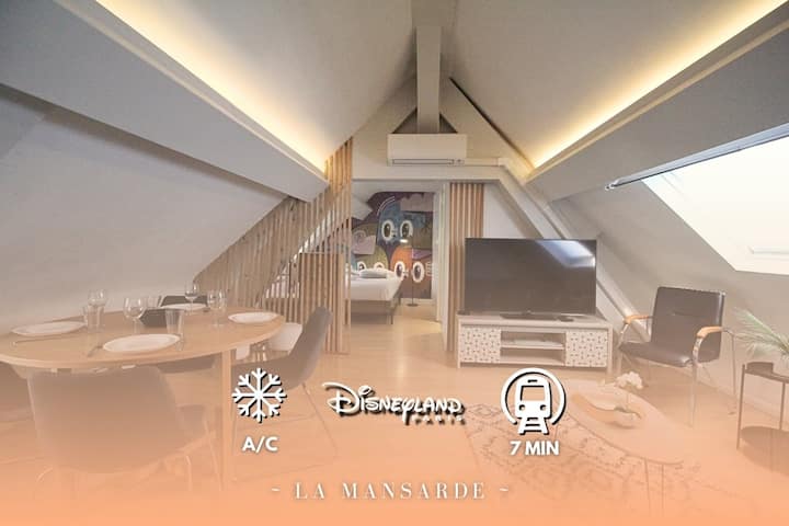 La Mansarde ~ T2 Cosy ~ Disney/gare/hypercentre - Lagny-sur-Marne