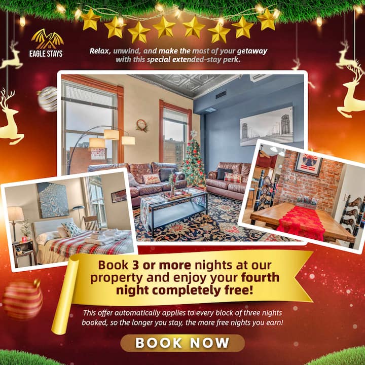 Skyline Penthouse Loft | Walk To Rock Hall, Cavs & - Cleveland, OH