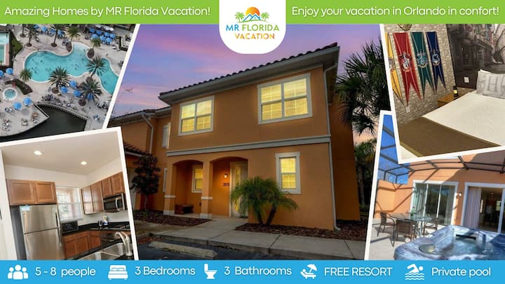 Regal Oaks 3br Townhome | Resort Pool & Slides - Celebration, FL
