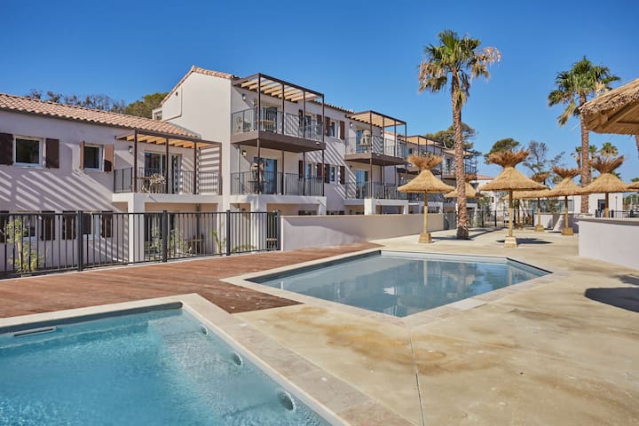 Cosy Studio à 650m De La Plage + Accès Piscine -