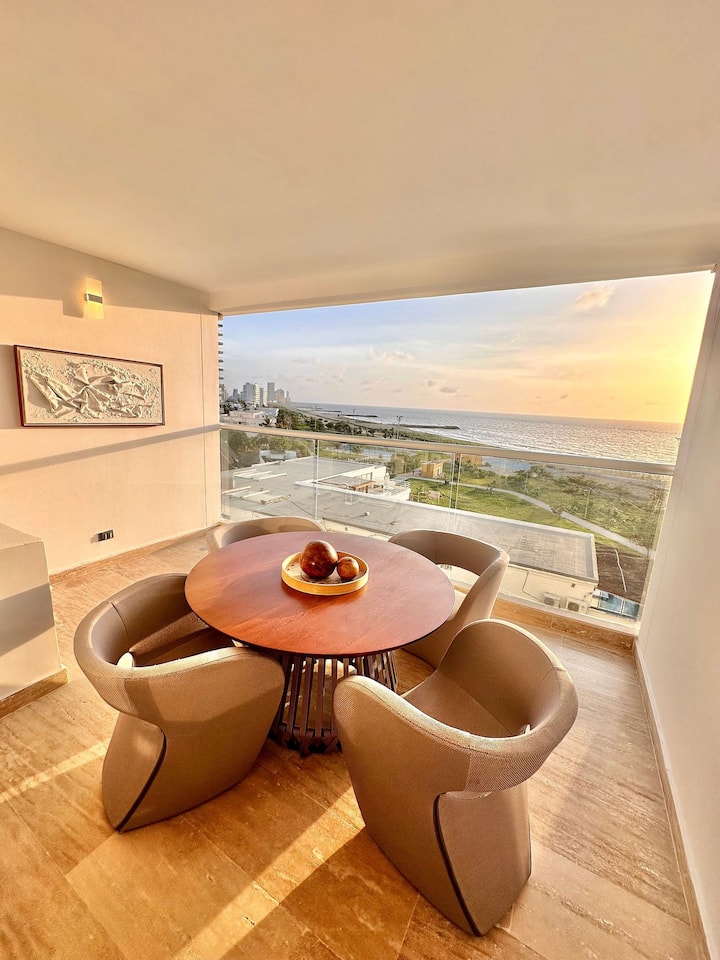 Cb708 Modern Suite In Crespo Sea View Wifi - Cartagena