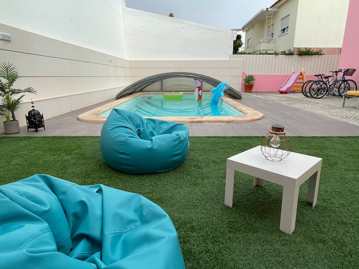 Caparica Villa A/ Piscine à Côté Plage Et Lisbonne - Costa da Caparica