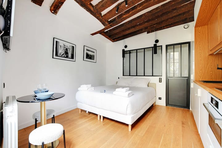 Charmant Studio A/c - 2p - Le Marais - París