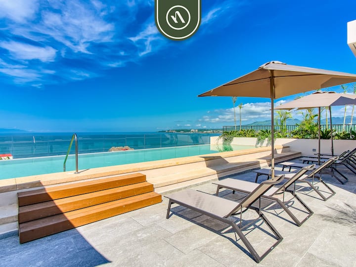 New 1 Br Condo With Amazing Rooftop Pool - Jacuzzi - Bucerías
