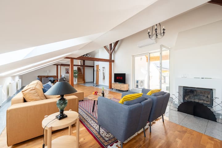 Attic Apartments With Large Windows - Prague