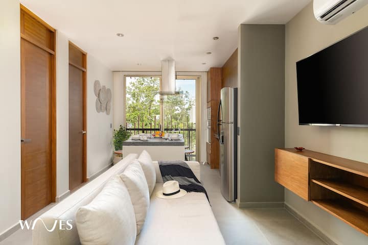 Lumineux 2 Br. Avec Piscine Près De La Plage - Tulum
