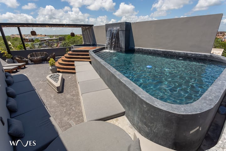 Lumineux 2 Br. Avec Piscine Près De La Plage - Tulum