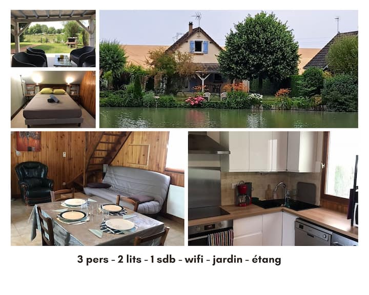 La Maison De L'étang - 2 Lits - Wifi- Jardin - Issoudun