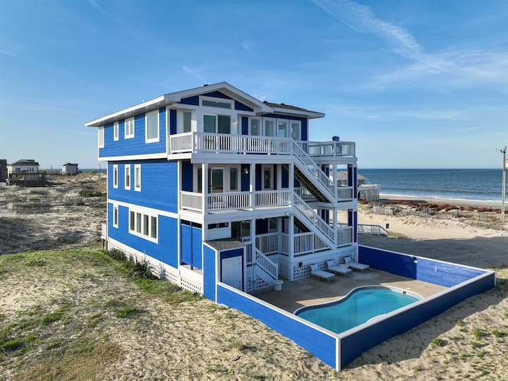 Beach At The End Of The Driveway-pool And Hot Tub - Carova Beach, NC