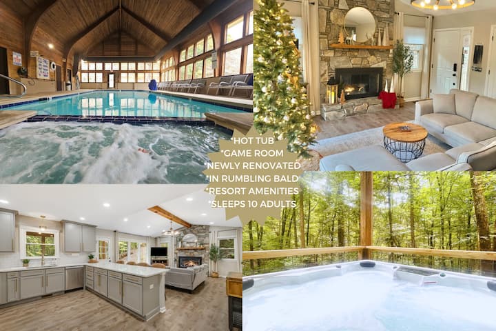Hot Tub,indoor Pool&cozy Vibes-hideaway Haven - Lake Lure, NC