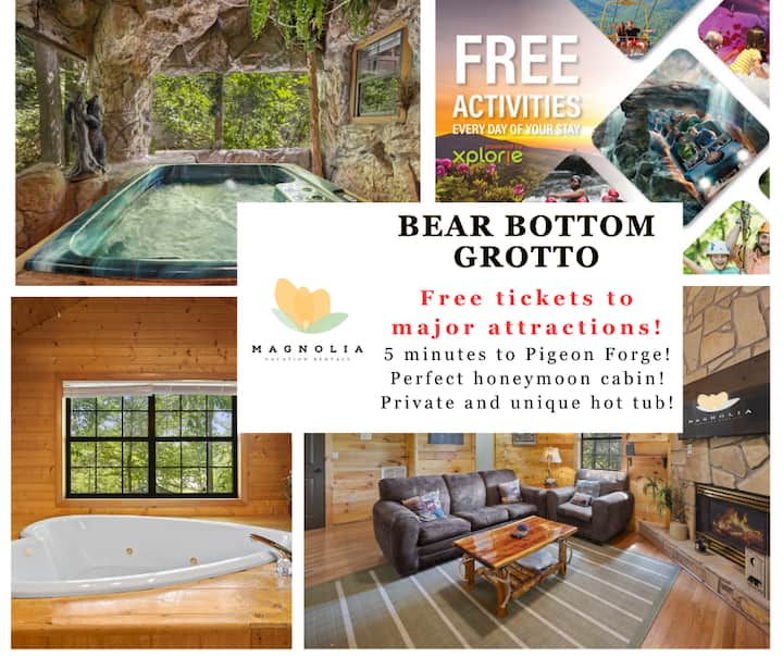 Bear Bottom Grotto – Hot Tub + Cozy Mountain Charm - Pigeon Forge, TN