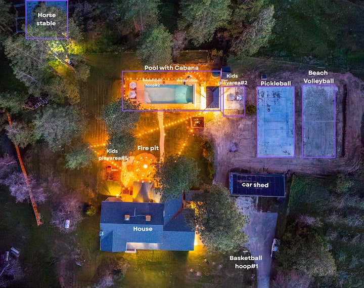 Pool*gamerm*theater*bar*firepit*pickleball*volleyb - Bass Lake, CA