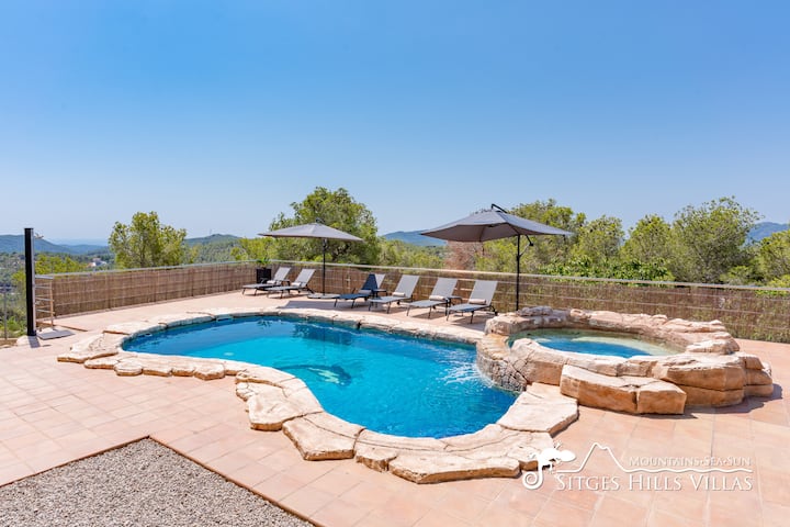 Vue Imprenable - Villa Alizee Avec Piscine Privée - Vilafranca del Penedès