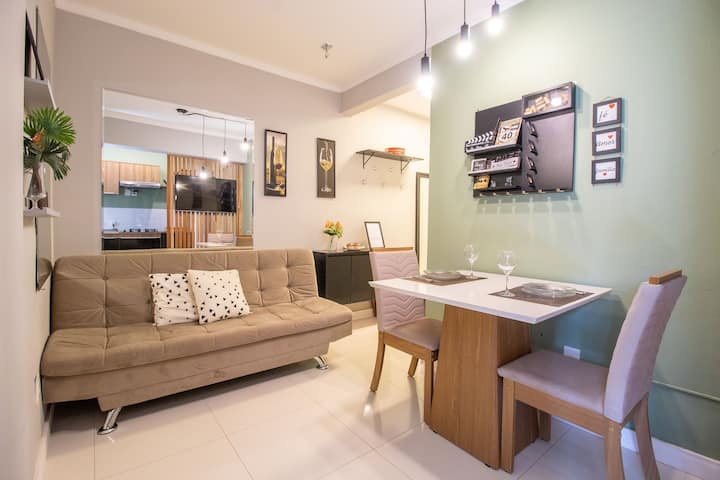 Was56 - 1dorm Climatizado, Calçadão, Garagem - Balneário Camboriú