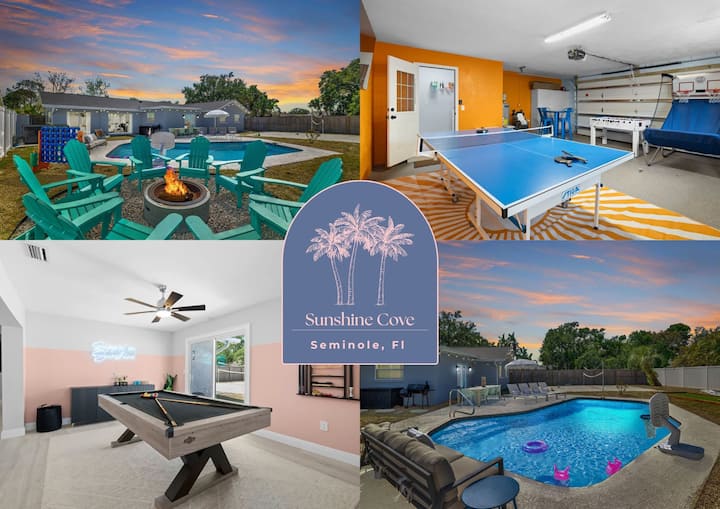 Backyard Oasis W/ Sand Volleyball!~ Mins To Beach - Indian Rocks Beach, FL