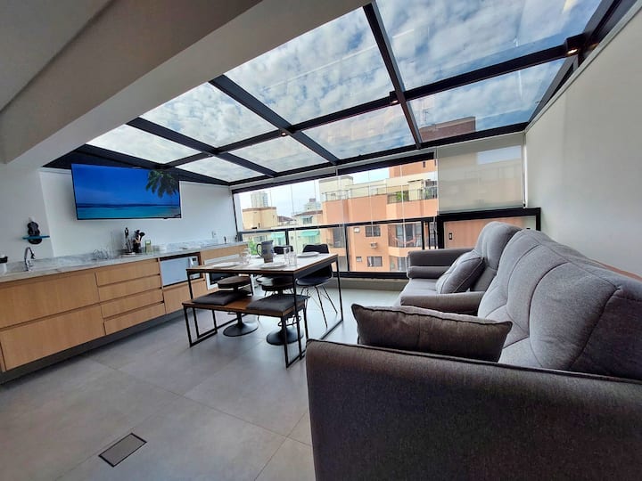 The Most Beautiful 2 Bdrm Movie At Type Enseada 54 - Guarujá