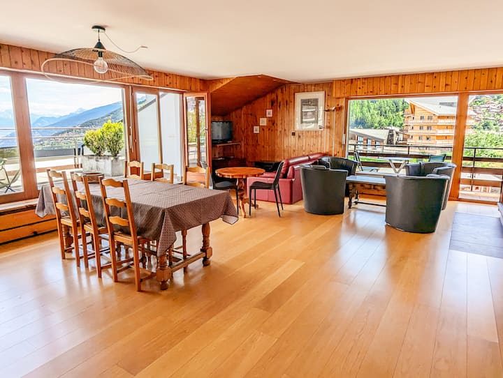 Penthouse, Terrasse, Vue Panoramique Centre Nendaz - Nendaz