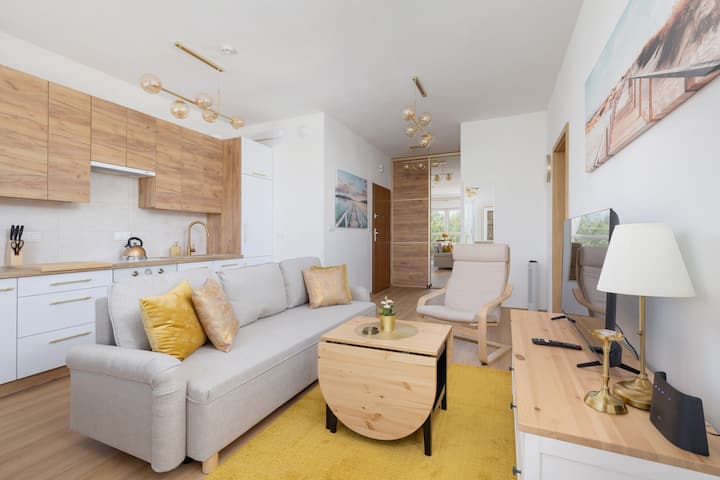 Bright Apartment | Katowice | Pond View | Desk - Katowice